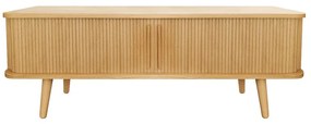 TV stolek v dekoru dubu v přírodní barvě 138x50 cm Rove – Woodman