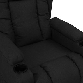 Polohovací křeslo černé textil 339050