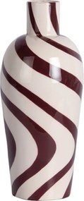 Vínová/bílá ocelová váza (výška 30 cm) Dublin Swirl – PT LIVING