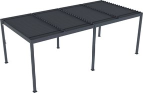 Hliníková bioklimatická pergola s lamelami BestBerg BBP-18G / 6 x 3 m / šedá