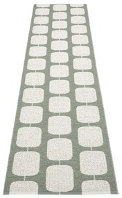 Oboustranný vinylový koberec Pappelina STEN Army/Fossil Grey velikost: 70x400cm