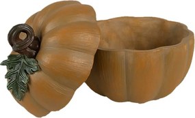 Oranžová dekorace dóza dýně Pumpkins - 10*8*10 cm