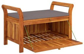 Zahradní úložná lavice s poduškou 91 cm masivní akáciové dřevo,  319716