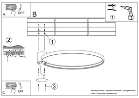 Stropní LED svítidlo Rio 55, 1x LED 30w, 3000k, w