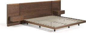 Hnědá dvoulůžková postel z březového dřeva s roštem 160x200 cm Norlen – Kave Home