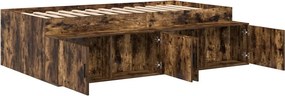 Rám postele se dveřmi Kouřový dub 80 x 200 cm Kompozitní dřevo 3335201