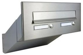DOLS D-041 ČD-3 - nerezová poštovní schránka k zazdění, s 2x jmenovkou a 2x zvonkovým tlačítkem