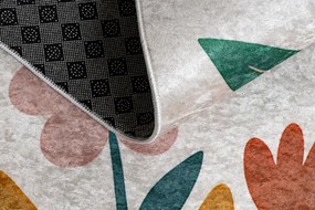 Dětský koberec protiskluzový BAMBINO 61410 krémový / zelený