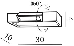 LED nástěnné svítidlo Dali 30 3000K bílé