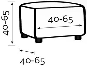 Forbyt Potah multielastický na taburet, dezén MARTIN, béžový