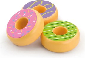 Dětská dřevěná hračka Viga sada 6 dřevěných donutů