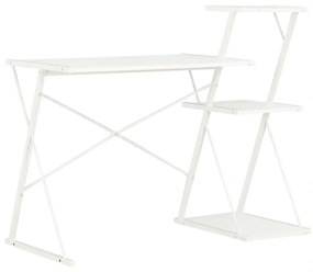 Psací stůl s poličkami bílý 116 x 50 x 93 cm,  20287 HangarStore.cz