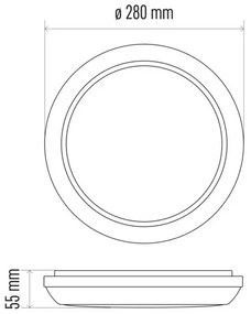 Emos lighting LED přisazené svítidlo DORI IP54, ø 280 mm, 24W Teplota světla: 4000 K, Tvar: Čtveraté