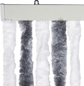Závěs proti hmyzu šedý a bílý 90 x 220 cm Chenille 241224