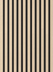 Mexen Lam-F, akustické stěnové lamely 275 × 30 cm, plstěný podklad 8 mm, technická dýha, dub pískový, S105-275307-3015-001