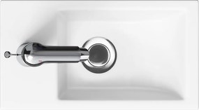 Cersanit Mille, závěsná WC skříňka 392x214x590 mm + keramické umyvadlo Como, bílá matná, S801-568