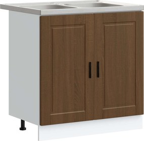 Skříňka pod dřez Porto 2 ks Hnědá 80 x 46 x 81,5 cm 3315028