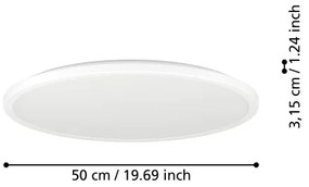 Eglo 901473-LED RGBW St. koupel. svítidlo ROVITO-Z 16,8W/230V pr.50 cm IP44 bílá