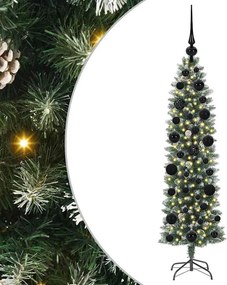 Umělý štíhlý vánoční strom Zelená a bílá 120 cm 3395270