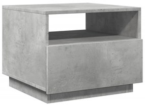 Konferenční stolek s LED osvětlením betonově šedý 50x49x40 cm - Default Title