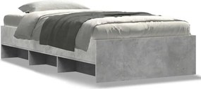 Rám postele šedý sonoma 90 x 200 cm kompozitní dřevo 3295679