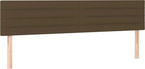 Box spring postel s matrací a LED tmavě hnědá 160x200 cm textil 3133808
