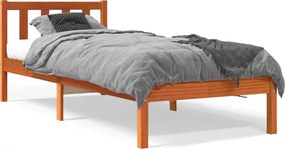 vidaXL Rám postele voskově hnědý 90 x 190 cm masivní borovice [844802]