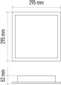 EMOS CCT přisazený LED panel 300x300mm s dálkovým ovládáním ZM5171