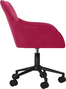 Otočné jídelní židle 2 ks vínové samet 3103426
