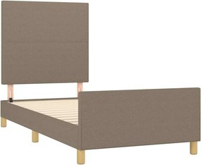 Rám postele bez matrací taupe 90x200 cm textil 3124867