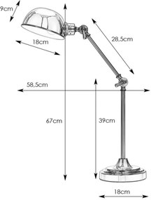 Markslöjd 108583 - Stolní lampa PORTLAND 1xE27/40W/230V lesklý chrom