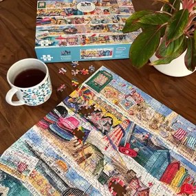 GIBSONS Puzzle Lehátka a oslíci / 1000 dílků / 68 x 49 cm