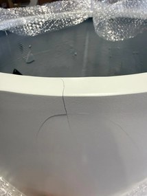 Kulatý květináč VEKRA, výška 50 cm, sklolaminát, bílý, OUTLET