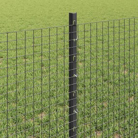Svařovaná drátěná plotovina s tyčkami 50 x 0,6 m Šedá Síťovina 3336626