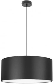 Stříbrná závěsná lampa s bílým středem 50 cm
