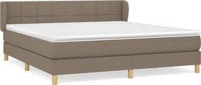 Box spring postel s matrací taupe 160x200 cm textil 3126817