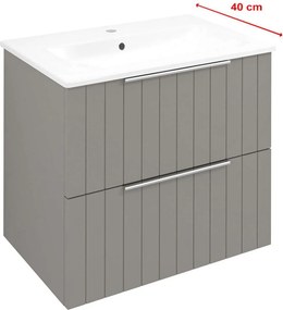 Sapho Cirasa - Umyvadlová skříňka Strip 58x54x39 cm, 2x zásuvka, agila CR592-4343S