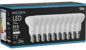 Mexen Nova 10x LED žárovka E14, R50, 3W, Neutrální - 4000K, 315 lm - L103-E14-0340-01x10