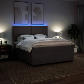 Box spring postel s matrací tmavě hnědá 180x200 cm textil 3292863