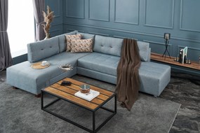 Hanah Home Rozkládací rohová pohovka MANAMA světle modrá levý roh 825BLC2542