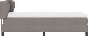 Postel s boxspringem s čelo Taupe 90 x 190 cm textil 3340063