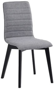 OnaDnes -20% Světle šedá látková jídelní židle ROWICO GRACY s černou podnoží