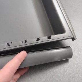 Šedý plastový odpadkový koš 3x12 l na tříděný odpad/vestavný Metropolis Flip-up – Elletipi