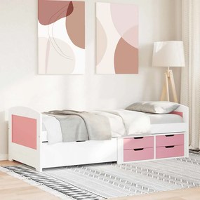 Válenda se 5 zásuvkami bez matrace bílá a růžová IRUN 90x200 cm 3314683