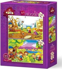 ART PUZZLE 5585 Puzzle Malí botanici / 35+60 dílků / od 4 let