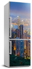 Wallmuralia Samolepící nálepka na ledničku Hongkong noc 60x180 cm