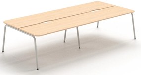 NARBUTAS - Čtyřmístný pracovní stůl ROUND se zaoblenými rohy a posuvnou deskou 320x164