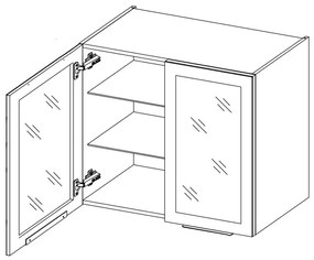 Kuchyňská linka ARONA | 265 cm | PREMIUM BOX zásuvky | UNI dvířka | černá/kašmír