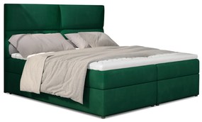 Kontinentální postel 165 cm Alyce (zelená) (s matracemi). 1027451