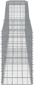 Klenuté gabionové koše 20ks 400x50x80/100 cm pozinkované železo 3146993